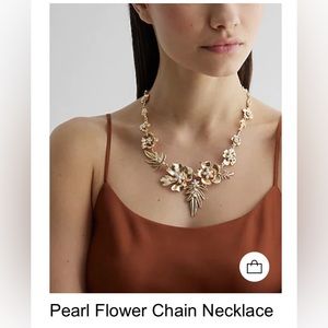 Express | Jewelry | Express Pearl Flower Chain Necklace | Poshmark